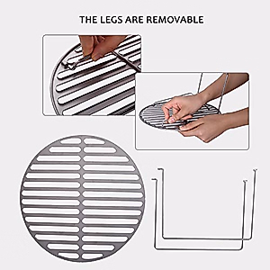 Boundless Voyage Titanium BBQ Grill Net with Folding Legs Outdoor Camping Hiking Grill Grate Ultralight Barbecue Charcoal Gridiron