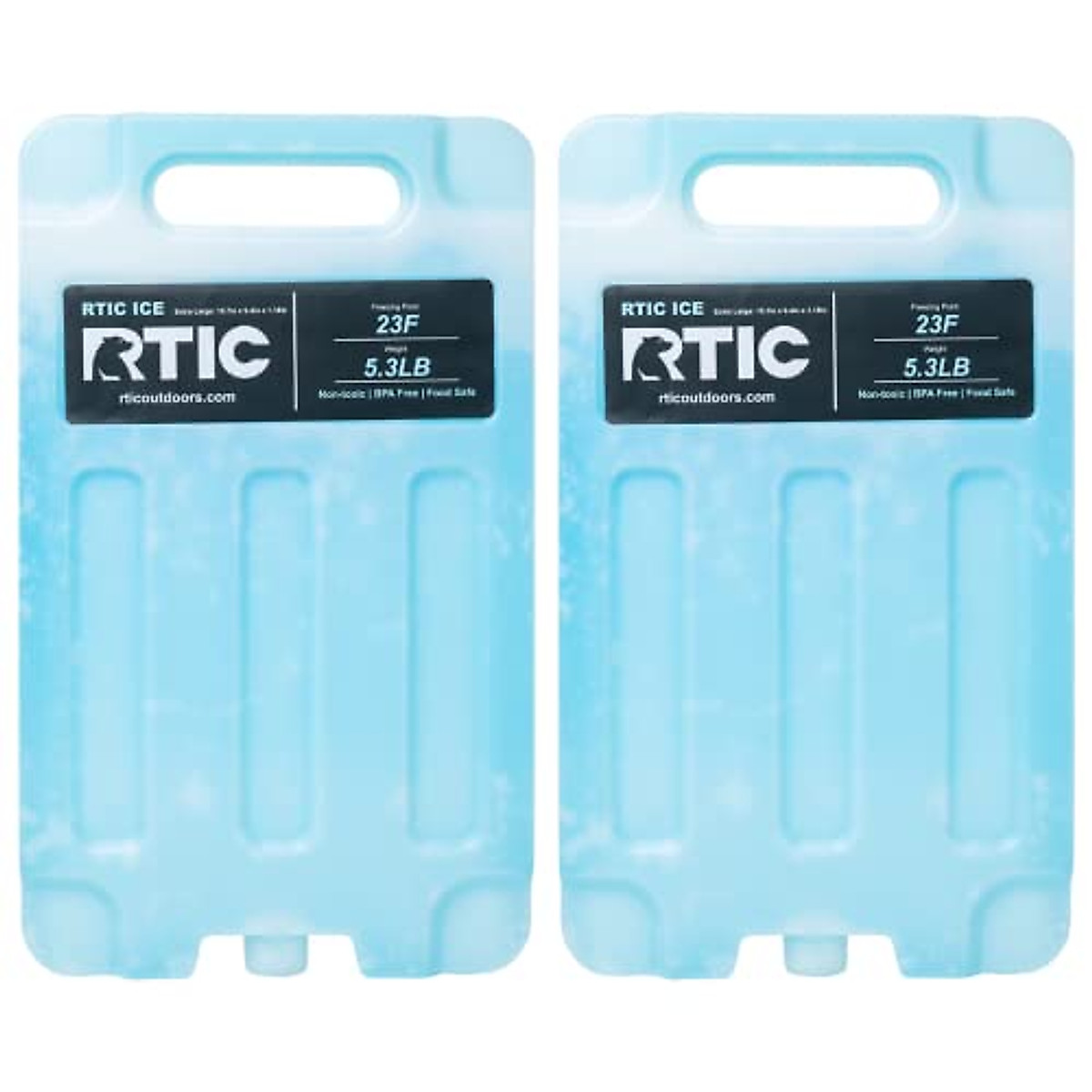 RTIC Refreezable Reusable Cooler Ice Packs Cold Ice Chest Pack Long-Lasting with Break-Resistant Design, for Food and Drink, Perfect for Travel and Storage, Small (2 Pack)