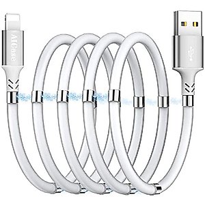 AICase Magnetic Charging Cable,(3FT) Super Organized Charging Magnetic Absorption Nano Data Cable for Phone 11/XS/XS Max/XR/X/8/8 Plus/7/7 Plus/6s/6s Plus/6/6 Plus/SE/5s/5c/5/Pad/Pod