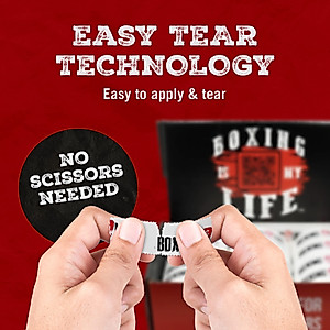 Boxing Tape, Athletic Tape, Sports Tape Athletic Use, Easy-Rip Sport Tape with Solid Grip, Professional-Grade, No Sticky Residue, 1 inch x 10 Yards, 12-Roll Box - Boxing Is My Life