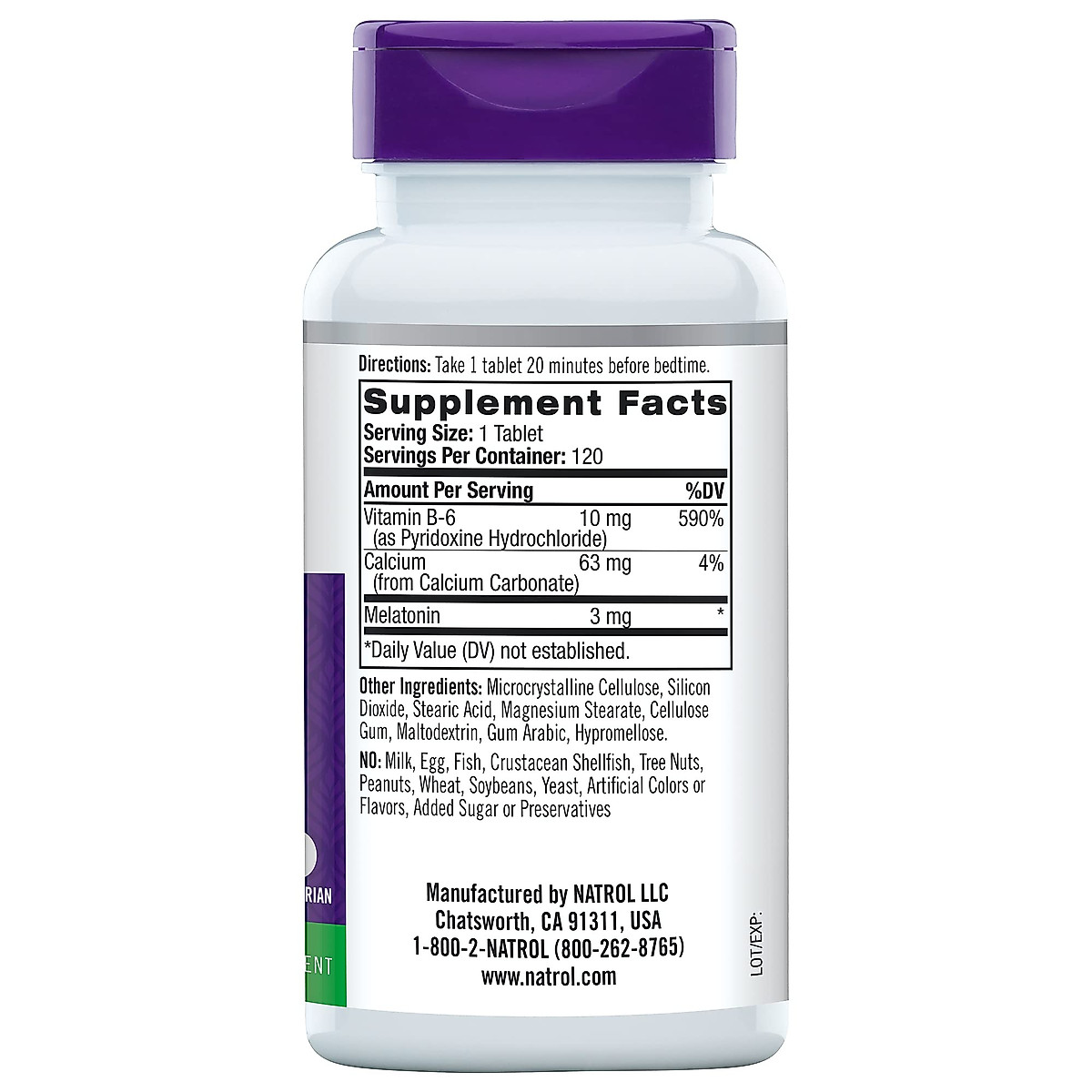 Natrol Melatonin Tablets- 3mg, 120 Count