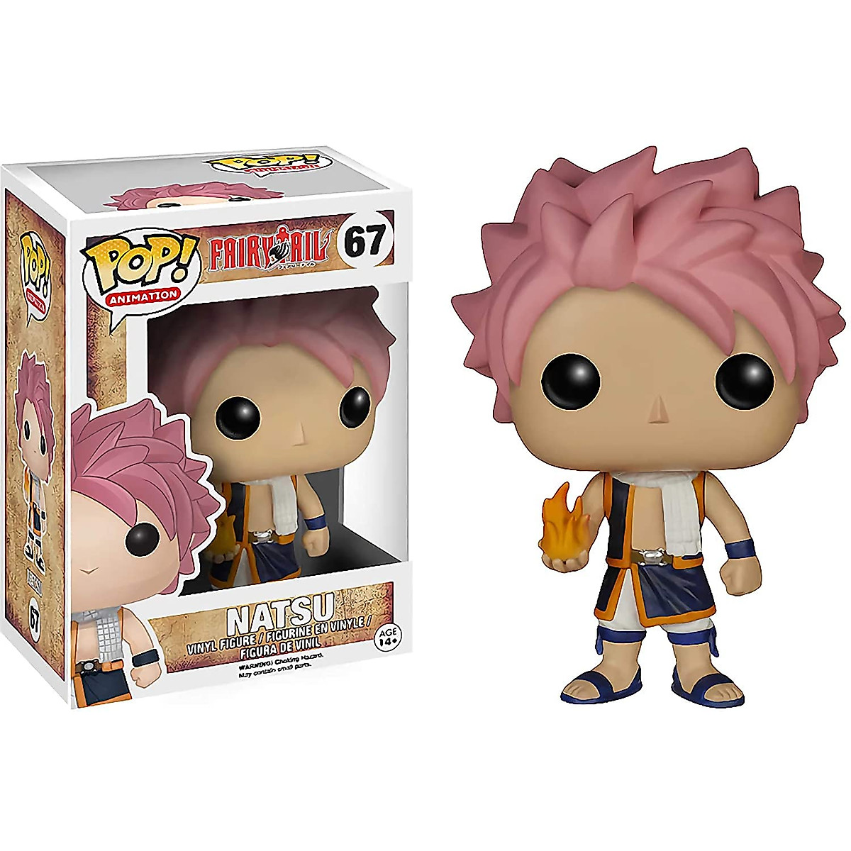 POP Fairy Tail - Natsu Funko Pop! Vinyl Figure (Bundled with Compatible Pop Box Protector Case), Multicolored, 3.75 inches