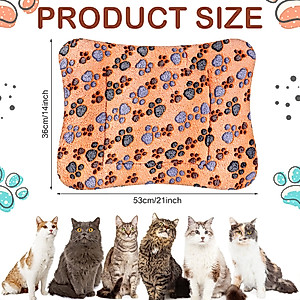 4 Pack Ultra Soft Dog Cat Bed Mat with Cute Prints Reversible Fleece Dog Crate Kennel Pad Cozy Washable Thickened Hamster Guinea Pig Pet Bed Mat for Small Animals(21 x 14 Inches,Vivid Color)