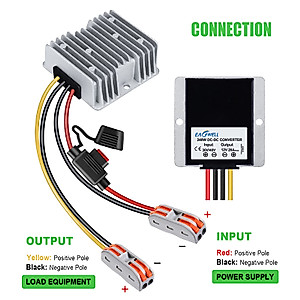 EAGWELL DC to DC Converter,36V 48V to 12V Step Down Converter Regulator 20A 240W Golf Cart Low Voltage Reducer Buck Transformer Waterproof
