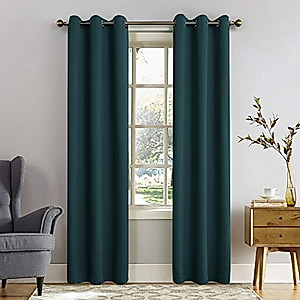 Sun Zero Easton Energy Saving Blackout Grommet Curtain Panel, 40" x 63", Teal