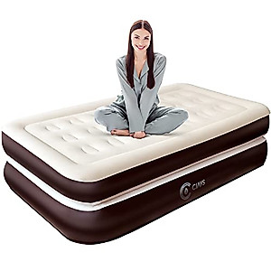 Ciays Camping Air Mattress Leak Proof Airbed with USB Rechargeable Pump Queen Air Mattress with Carrying Bag for Home Camping SUV Truck RV Tent