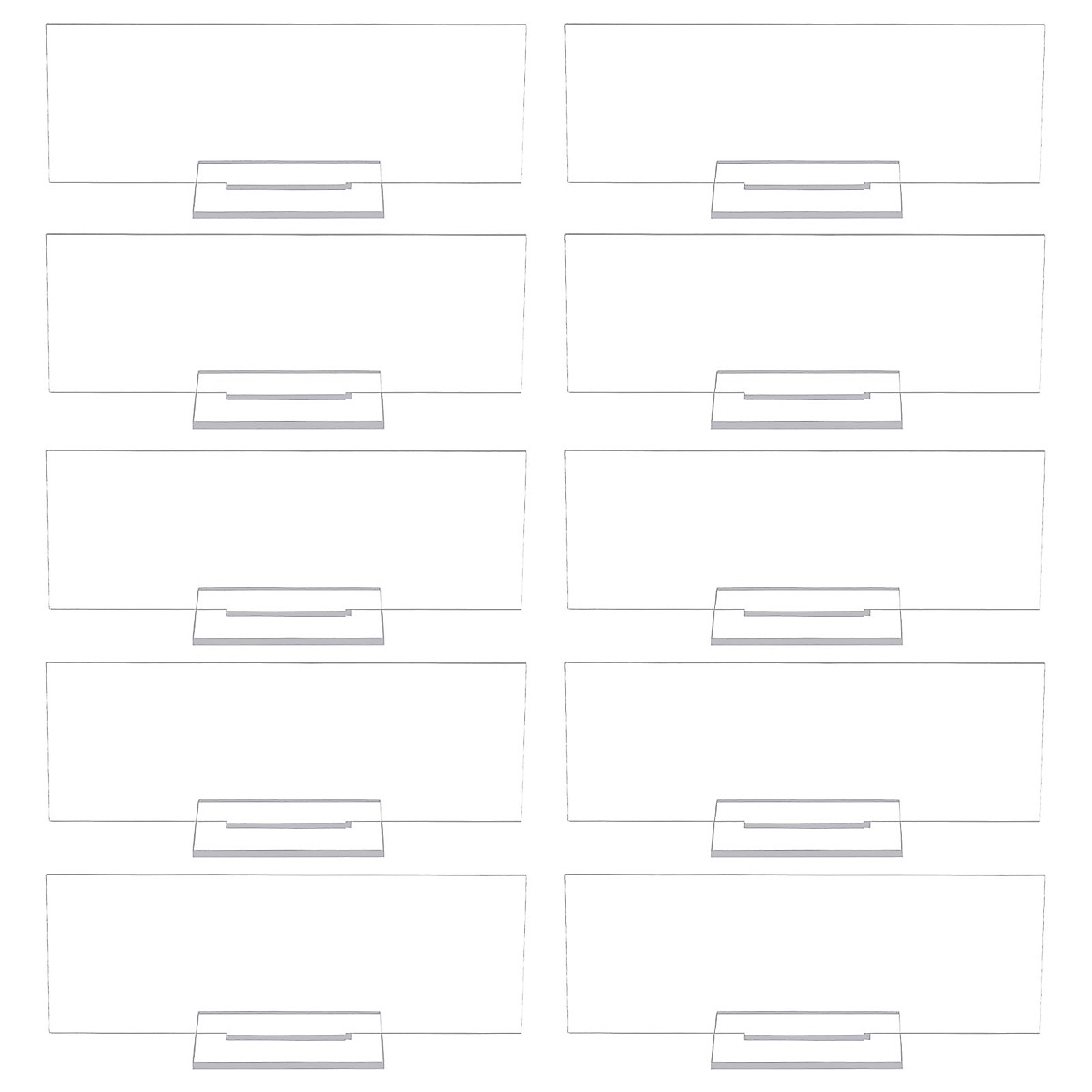 uxcell 20 Pack Clear Acrylic Place Cards with Holders for Table Setting Rectangle Acrylic Blanks Name Cards Wedding Seating Cards 5.9" x 2.5"