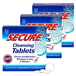 Secure Cleansing Tablets 32 tabs (3 boxes of 32)
