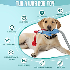 WOODEY Suction Cup Dog Toy，Puppy chew for Aggressive Chewers， Tug of WarToy with CupInteractive Dog Training Toys, for Small to Large Dogs,Dog Birthday