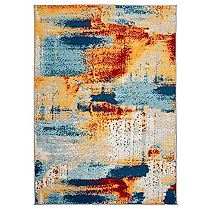 Rugshop Sky Collection Novel Abstract Area Rug 5' x 7' Multi