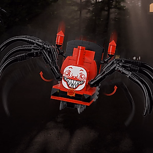 Charles Chooo Chooo Building Toy Set,259Pieces Horror Game Spider-Train Monster Building Blocks, Charles Train with Spider Figure Model Building Kit for Gaming Fans (Spider Train Monster)