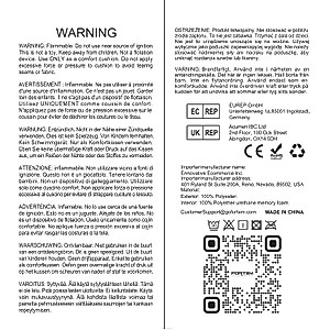 FORTEM Chair Cushion, Seat Cushion for Office Chair, Lumbar Support Pillow for Chair, Car Seat Cushion, Back Support Memory Foam Pillow Washable Cover (Black, Mesh)