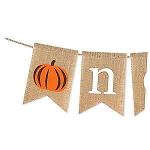ibasenice 3pcs Kids First Birthday Bunting First Birthday Hanging Garland Halloween Theme Banner Burlap Banner Rings Baby Pumpkin