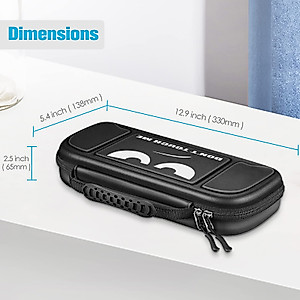 Fintie Carrying Case for Hori Nintendo Switch Split Pad Pro Controller - [Shockproof] Protective Cover Travel Bag w/30 Game Card Slots, Compatible with Nintendo Switch OLED Model, Dont Touch