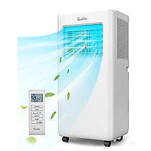Portable Air Conditioners,Grelife 8000BTU 4-in-1 AC Unit with Fan,Heat&Dehumidifier,Powerful Cooling up to 350 sq.ft,Portable AC with Smart/Sleep Mode,LED Display,Remote Control,48dB Quiet,24H Timer