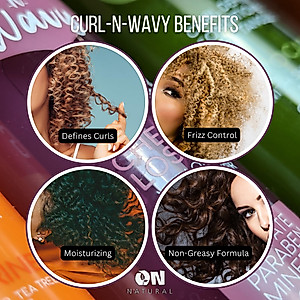 ON Natural Premium Oil Free Curl N Wavy Curl Defining Conditioner & Detangler, Coconut Milk 8 oz