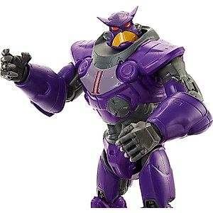 Mattel Disney Pixar Lightyear Large Scale Zurg Action Figure, 13.75 in Tall Authentic Movie Toy 11 Movable Joints, Collectible Gift for Kids 4 Years & Up