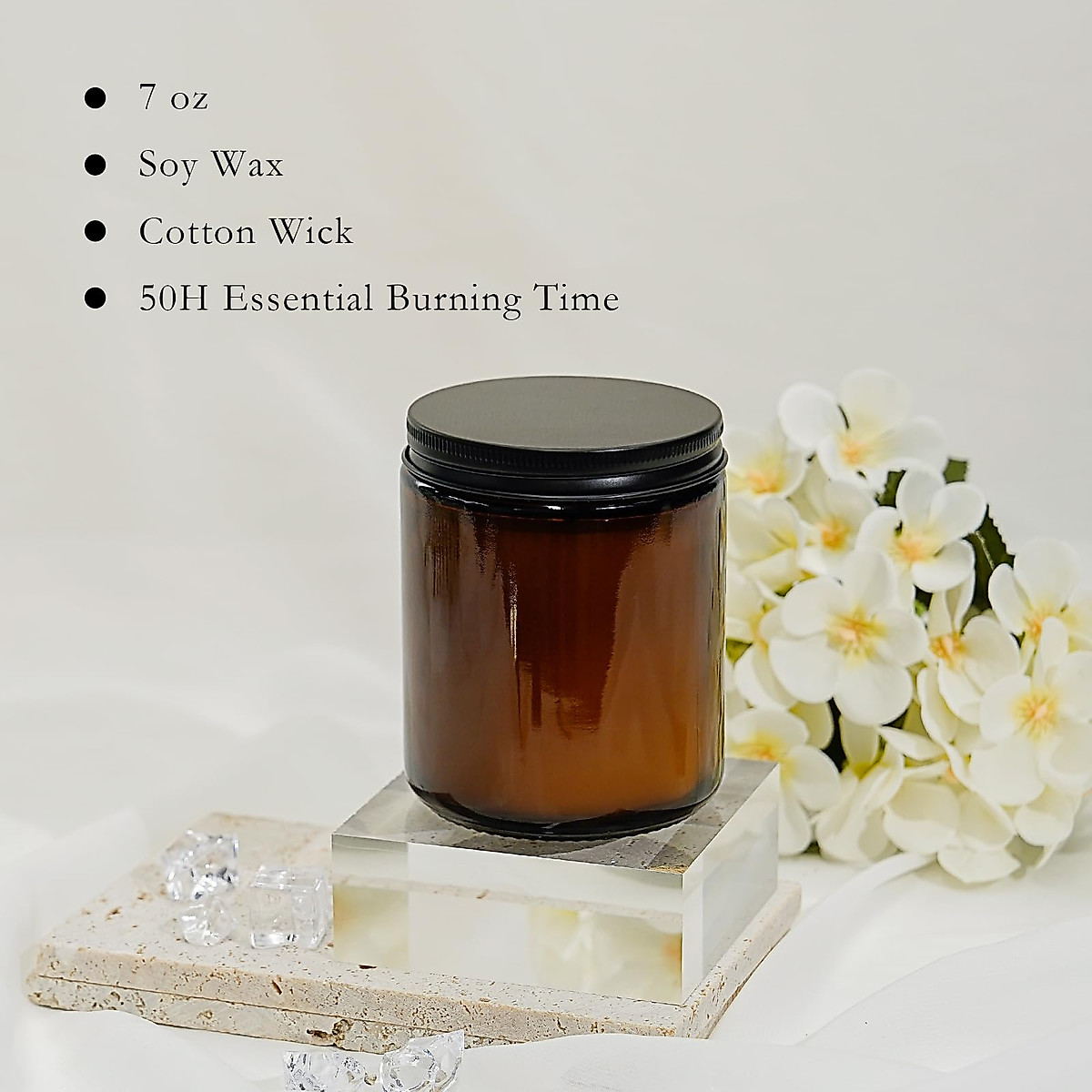 Eucalyptus & Sage Scented Candles, Long Lasting Burn Candle for Home Scented, Hand Poured Soy Wax Candles for Women and Men, 7oz