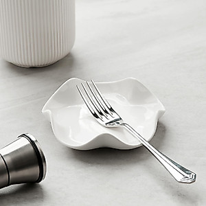 Mfacoy Spoon Rest for Stove Top, 5.3 Inch Ceramic Spoon Holder for Kitchen Counter, Coffee Spoon Holder, Cooking Utensil Rest for Spoons, Ladles, Tong, Heat-Resistant Spoon Rest, Housewarming Gifts