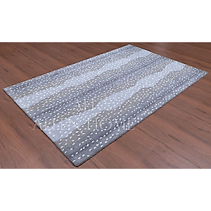 Hand Tufted Traditional Wool Area Rugs by Allen Home | Durable | 100% Wool | Living Room, Dining Room, Bedroom, and Entryway Area Rugs | 8’ x 10’ | Antelope Grey