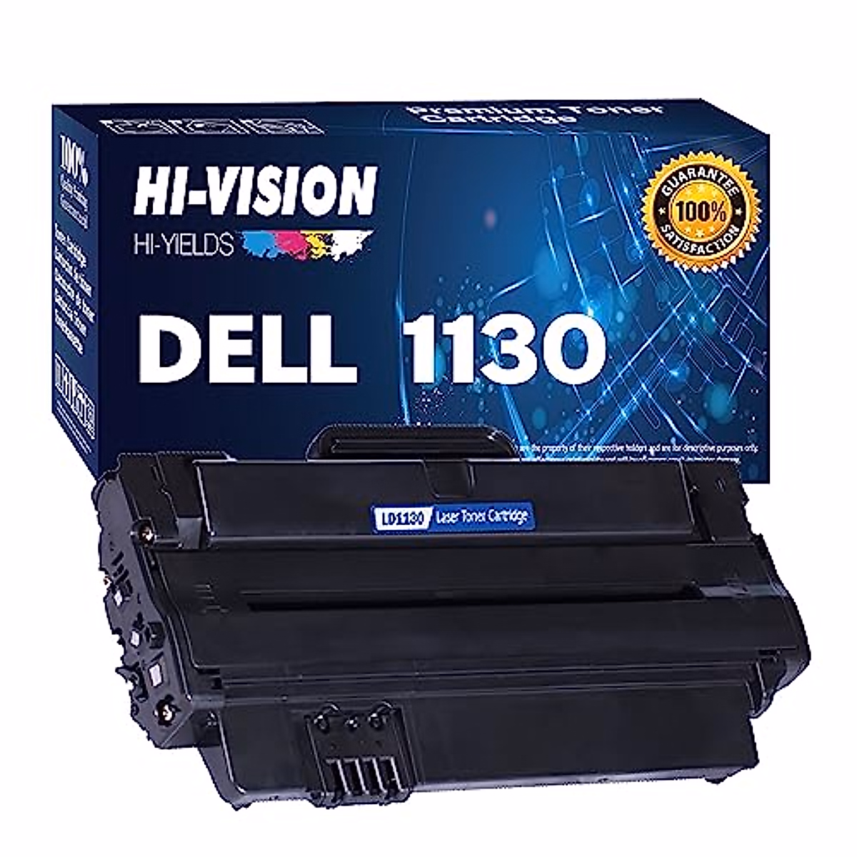 HI-VISION HI-YIELDS Compatible Black Toner Cartridge Replacement for Dell 330-9523 (7H53W) Work with 1130 1130n 1133 1135 1135n Printer (1-Pack Black)