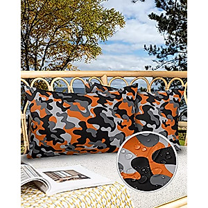 Meet 1998 Throw Pillow Covers 20x12 - Set of 2 Waterproof Pillow Cushion Cases,Camo Pillowcases Decorative Outdoor Pillow Cover for Sofa Couch Bedroom
