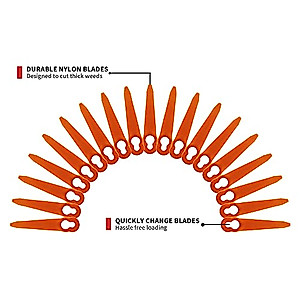 FourShow 100Pcs Plastic Replacement Blades Compatible with STIHL Polycut 2-2 Polycut 3-2 Grass Trimmer FSA 45 FSA 57 FSE 52,Sun Joe 24V-GT10, Redback Swift 40V