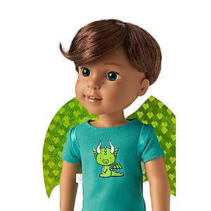 American Girl WellieWishers 14.5-inch Bryant Doll with T-shirt, Shorts, Dragon Wings & Tail, and Boots, For Ages 4+