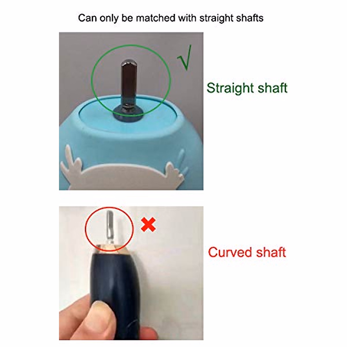 FOKER U-Shaped Electric Toothbrush Brush Replacement Heads, Kids Automatic Toothbrush Head Accessories, Replaceable Toothbrush Head, Silicone Toothbrush Head, Suitable for 2-6 Years Old, Pack of 4