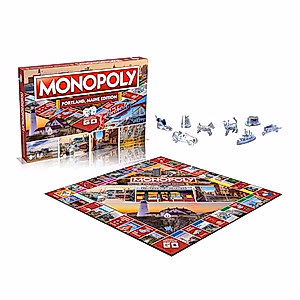 MONOPOLY Board game - Portland ME Edition: 2-6 Players Family Board Games for Kids and Adults, Board Games for kids 8 and up, for Kids and Adults, Ideal for Game Night