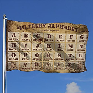 Funny Dorm Flags Military Alphabet Flag Stuff For Your Room Windsocks Outdoor (Size : 152X244CM)