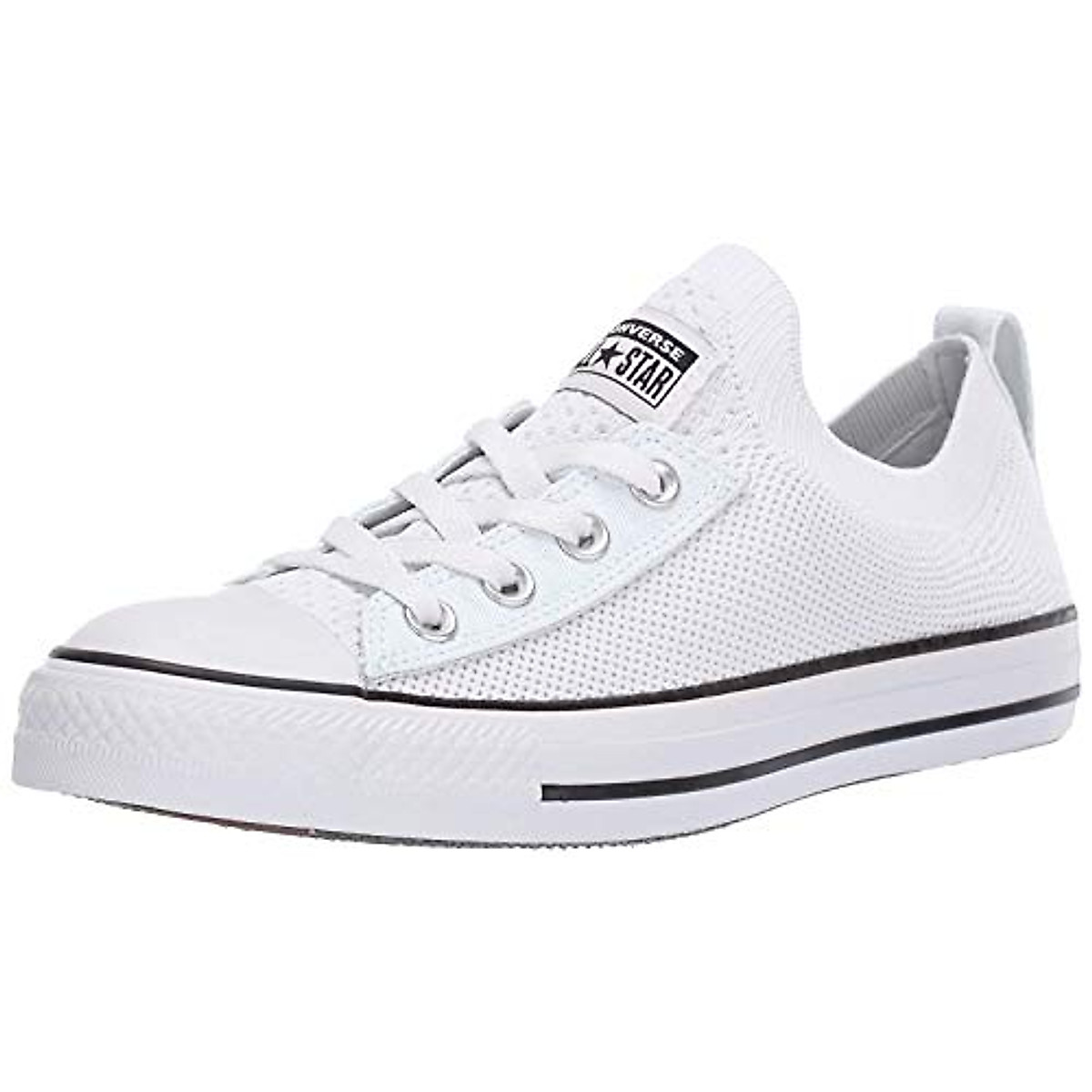 Converse Women's Women's Chuck Taylor All Star Shoreline Knit Slip On Shoe, White/Black/White, 9 M US