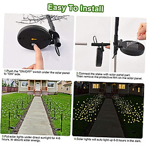 Housoutil Solar Outdoor LED Star Tree Branch Lantern Waterproof for Garden Patio Yard Decorative