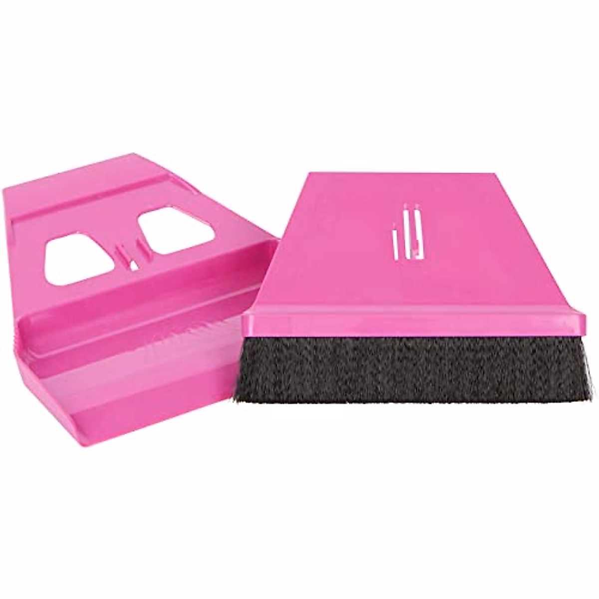 miniWISP Small Broom and Dustpan Set for Home, Hand Broom Pet Hair Remover Brush, Indoor Outdoor Household Cleaning Set, 6'' Width, Pink