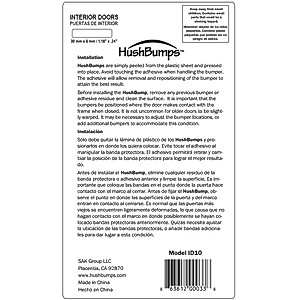 HushBumps Ultra-Quiet Bumpers for Interior Doors 3-Pack. Delivers Quieter Operation to Interior Doors. Just Peel & Stick. No Tools Required. Quiets Door Closing. 30 pcs.