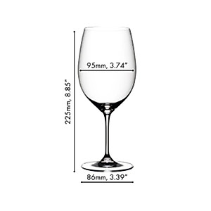 Riedel 4-Piece Vinum Cabernet Sauvignon/Merlot Wine Glass Set, 22 Oz