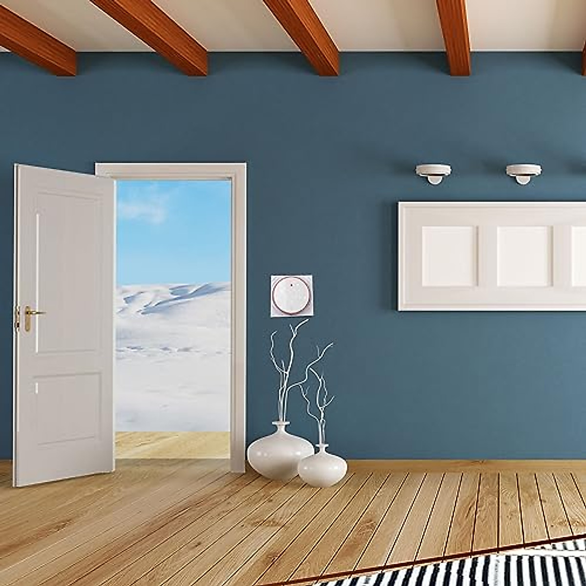 Smart WiFi Thermostat, AC95-240V Wireless WiFi Thermostat for Home for Water Heating (White)