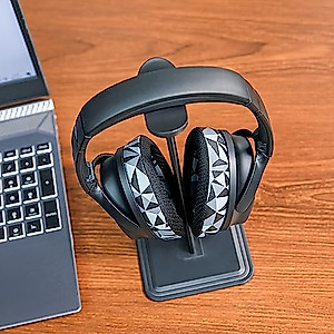 WC Freeze QC35 - Cooling Gel Ear Pads for Bose QC35 & QC35ii (QuietComfort 35) Headphones & More | Breathable Sports Fabric, Cooling Gel, Extra Thick & Cooler for Longer | Geo Grey