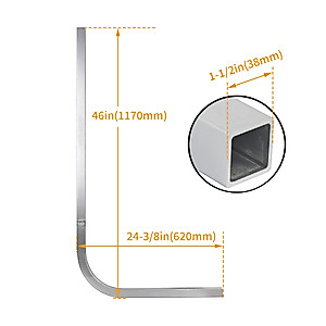 HECASA 2PCS Aluminum Boat Trailer Guide On Poles 1-1/2" Square | 1/8" Thick in Pair
