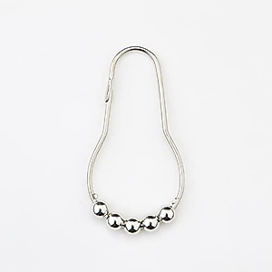 Pure Bath Floral 17 Piece Shower Curtain Set with Noodle Bath Rug and Toothbrush Holder