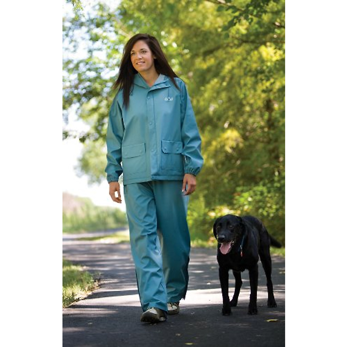 Coleman Womens PVC/Poly Rain Suit, Light Blue, X-Large