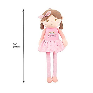 Linzy Toys, Olivia Rag Doll, Soft Plush Doll, Pink, 20 inches (89150-2)