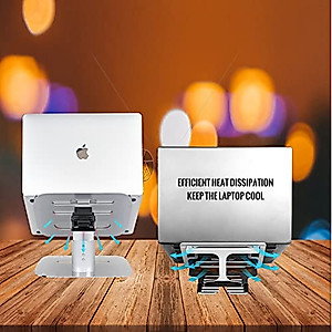 Laptop Stand for Desk,2 in 1,Multi-Angle Stand with Unique Structure Design,More Stability, Adjustable Notebook Stand for Laptop up to 17 inches,Compatible for MacBook Pro/Air, Surface Laptop, etc.