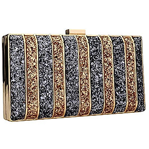 YYW Evening Clutch Bag, Womens Wedding Purse Bridal Prom Handbag Party Bags Sequin Bag