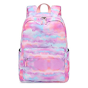 Swacort Backpacks Hot Pink Lightweight Backpack Women Casual Large Bookbag Canvas Daykpack Anti-Theft Durable Travel Backpack