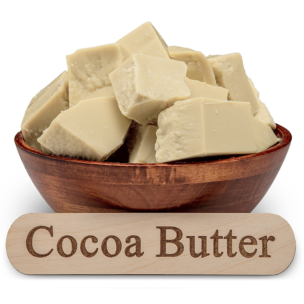 Raw Cocoa Butter 5 lbs. Bulk - 100% Pure Natural Unrefined FOOD GRADE Arriba Nacional Cacao Bean, Great For Chocolate Making, Soap, Lip Balm and Moisturizer For DIY Body Butters