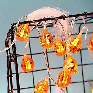 CCOOfhhc Halloween String Lights, 20/40 LED Pumpkin Halloween Lights Indoor Outdoor Party and Christmas Decoration Warm White