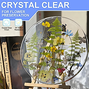 Teexpert Epoxy Resin 2 Gallon Kit, Crystal Clear Resin Epoxy Food Safe with Pump, Casting Resin Bubble Free Anti Yellowing, Art Resin Epoxy Resin for Jewelry Making, Table Top, Wood & Art Crafts