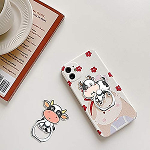 Phone Ring Holder Stand,Cow Phone Ring Stand Holder 360 Rotation Finger Ring Grip Stand for Cellphones,Smartphones and Tablets(2 Pack Cow Phone Ring Stand)