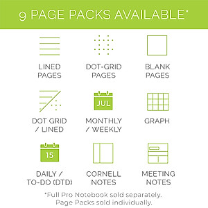 Rocketbook New Pro Lined Page Pack | Scannable Pro Pages for To Do Lists and Agendas - Write, Scan, Erase, Reuse | 20 Sheets | Letter Size: 7.8 in x 10.5 in